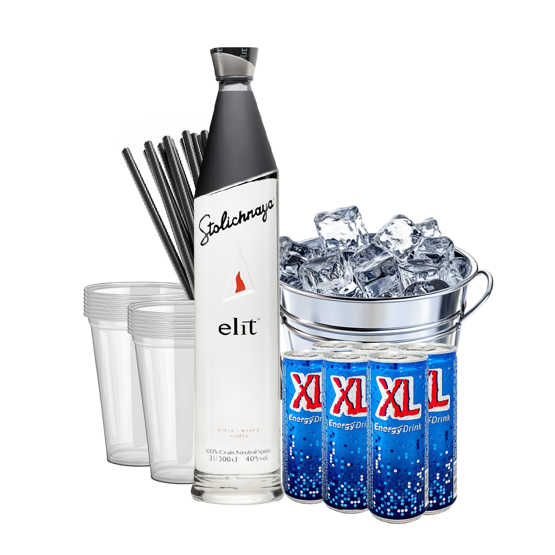 סטולי עלית + קרח + 6 XL + כוסות + קשים - בית במשקאות אילת - חנות משקאות ...